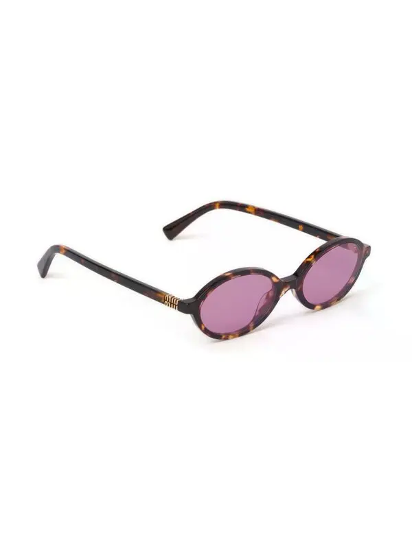 Miu Miu Regard Tortoiseshell-effect Sunglasses - Brown
