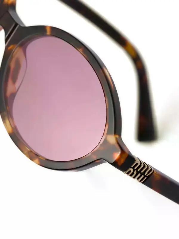 Miu Miu Regard Tortoiseshell-effect Sunglasses - Brown