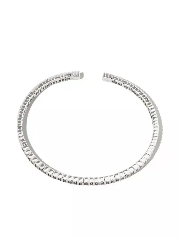 SUZANNE KALAN 18kt White Gold Sapphire And Diamond Inlay Cuff