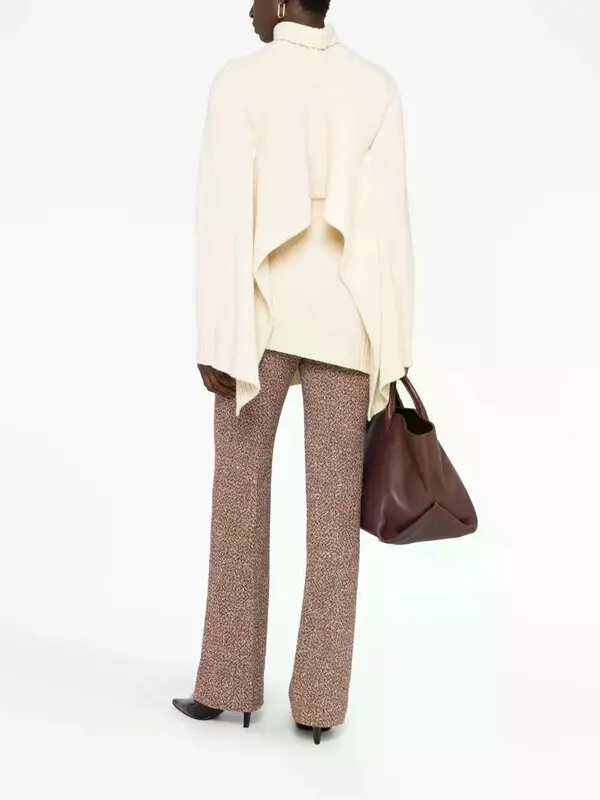 JIL SANDER Detachable-panel Ribbed-knit Jumper