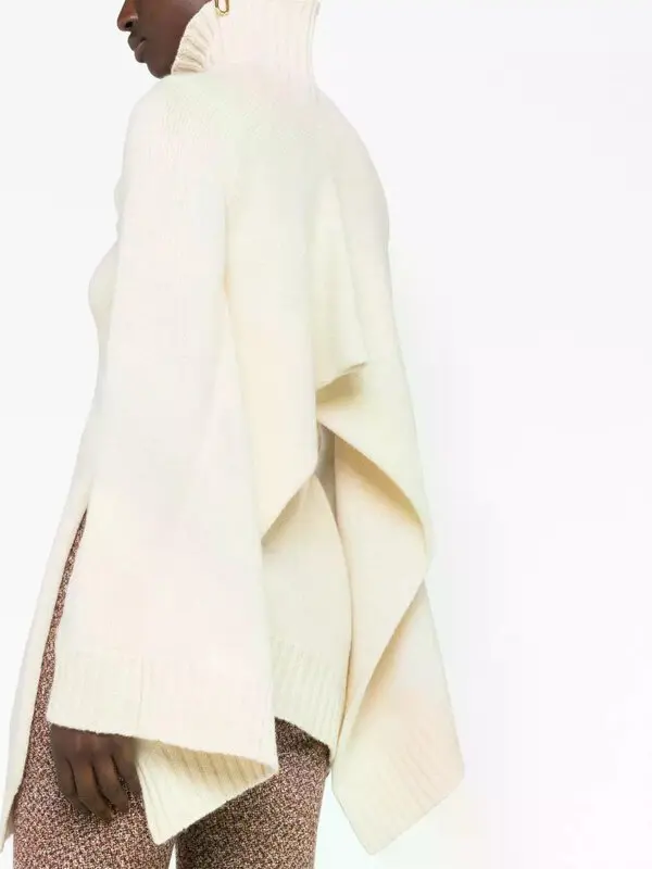 JIL SANDER Detachable-panel Ribbed-knit Jumper