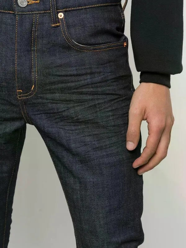 PURPLE BRAND Mid-rise Tapered Jeans - Black