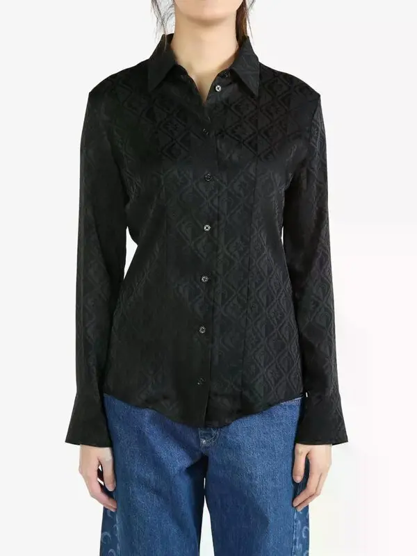 MARINE SERRE Moon Diamant Jacquard Shirt