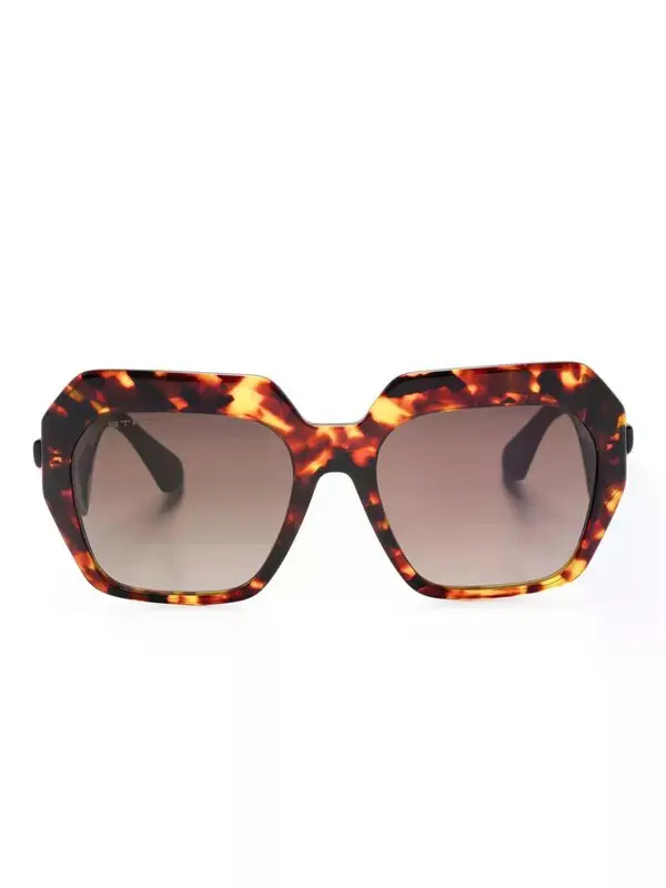 Etro Geometric-frame Sunglasses - Brown