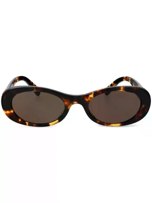 Miu Miu Oval-frame Sunglasses - Brown