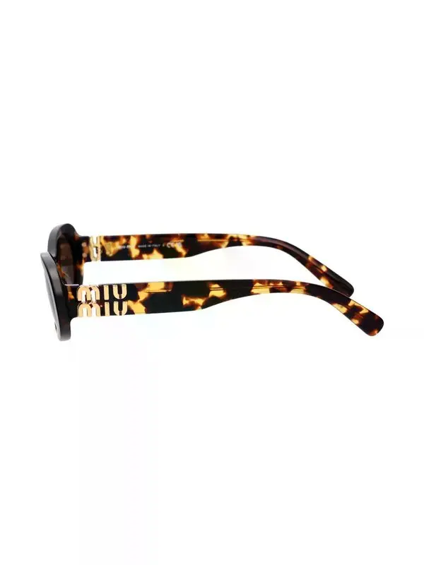 Miu Miu Oval-frame Sunglasses - Brown