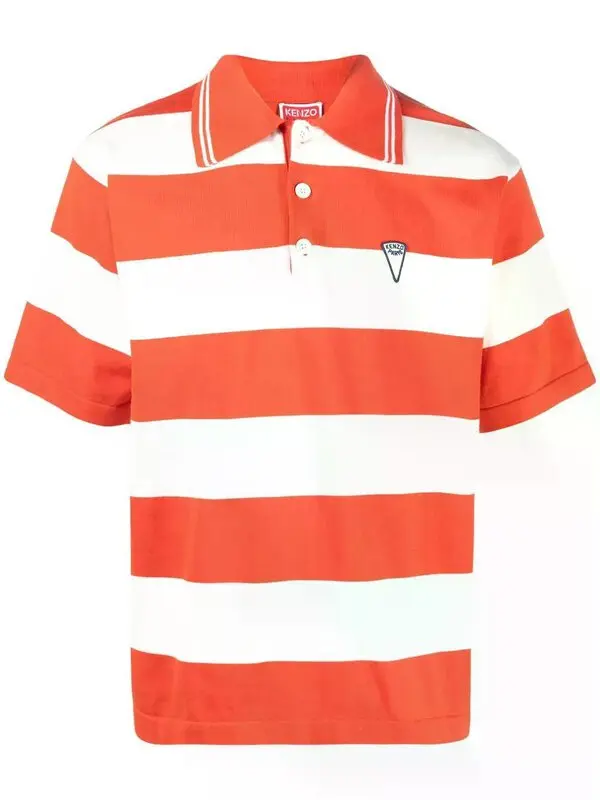 Kenzo Logo-print Striped Polo Shirt