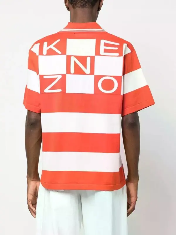 Kenzo Logo-print Striped Polo Shirt