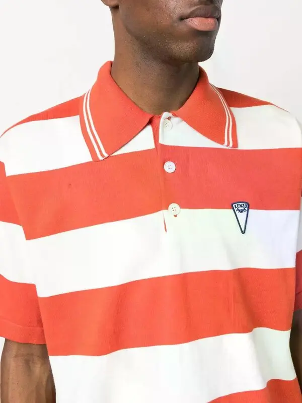 Kenzo Logo-print Striped Polo Shirt