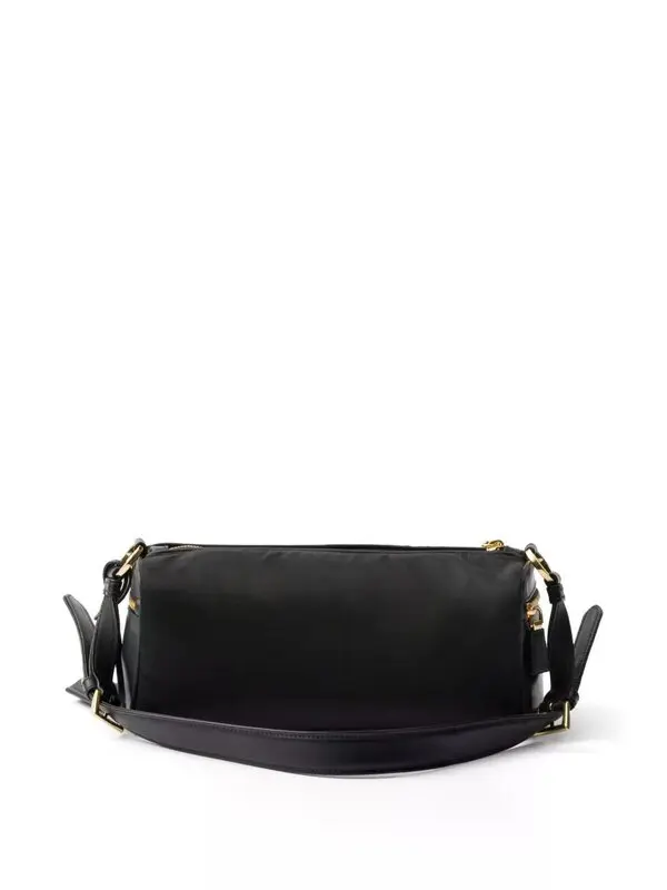 Prada Leather-trim Shoulder Bag - Black