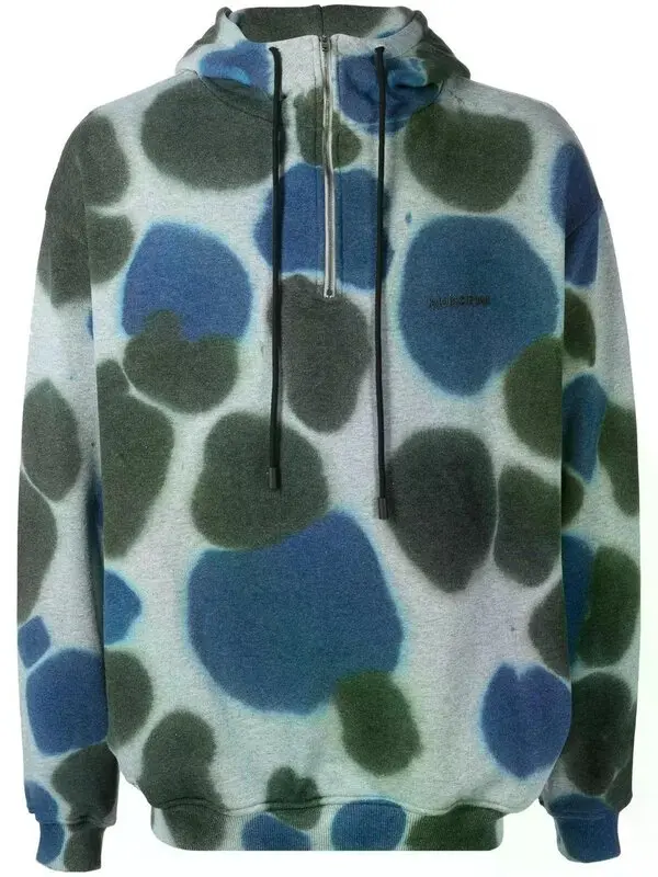 Buscemi Tie-dye Zip-up Hoodie - Blue