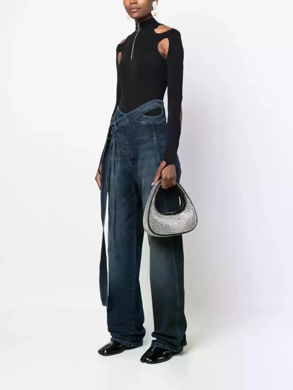 Coperni Mini Swipe Rhinestone-embellished Tote Bag