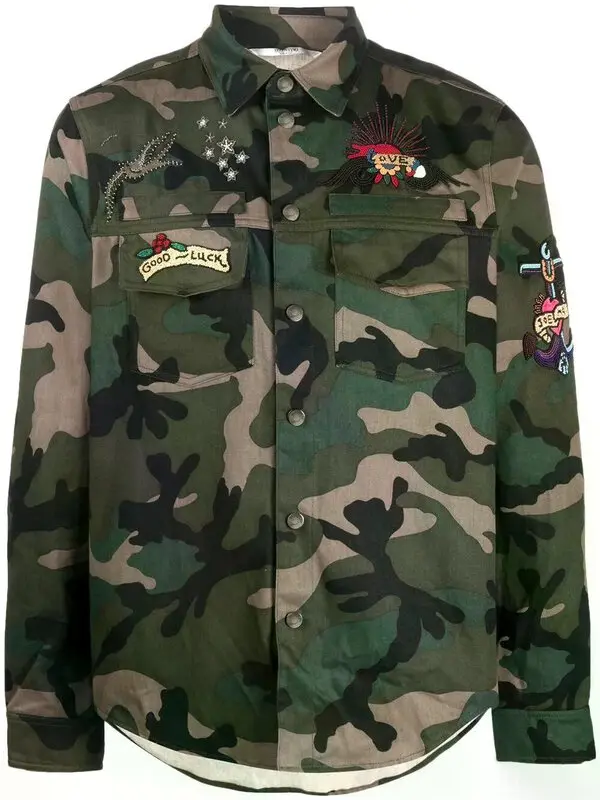 Valentino Garavani Camouflage-print Shirt