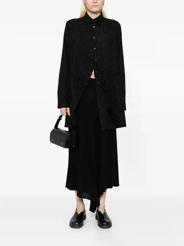 CHIAHUNG SU Asymmetric Striped Shirt