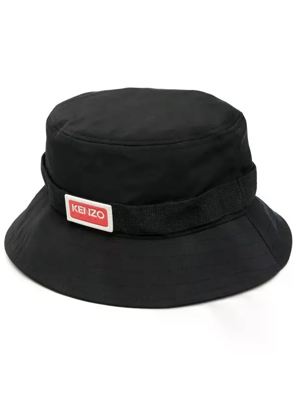 Kenzo Logo-patch Bucket Hat - Black