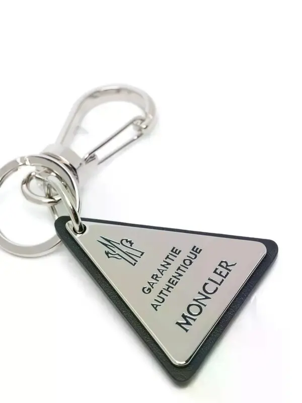 Moncler Logo-engraved Leather Keyring