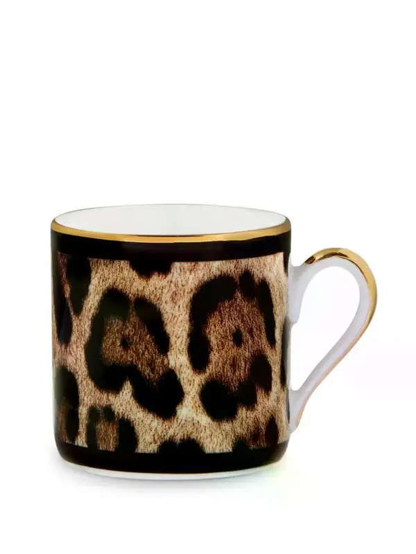 Dolce & Gabbana Leopard-print Porcelain Espresso Set