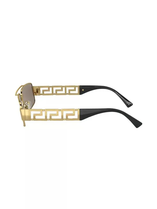 Versace Logo-plaque Rectangular Sunglasses