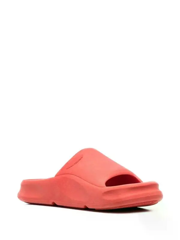 Heron Preston Logo-embossed Rubber Slides - Red