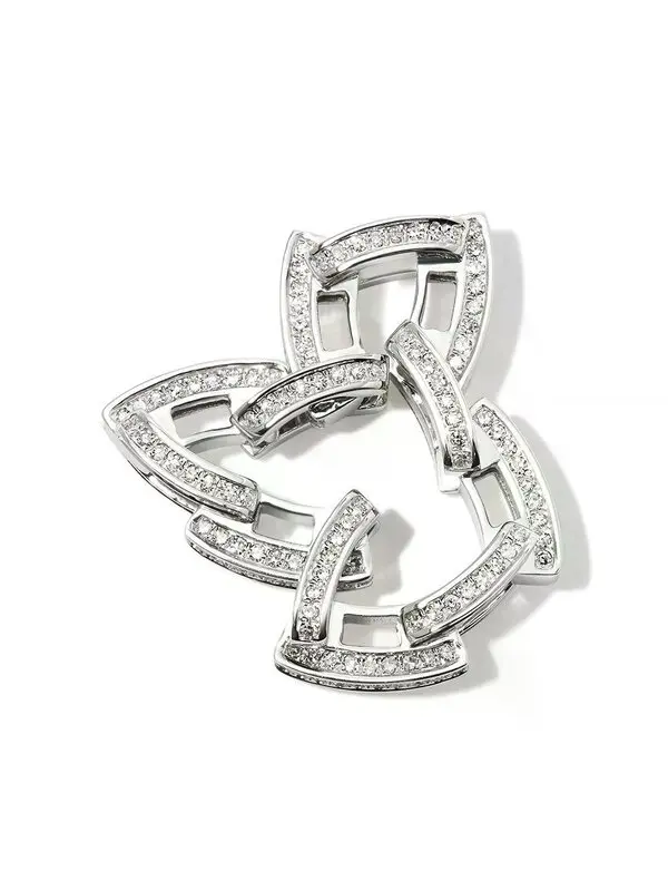 Shay 18k White Gold Diamond Deco Link Ring
