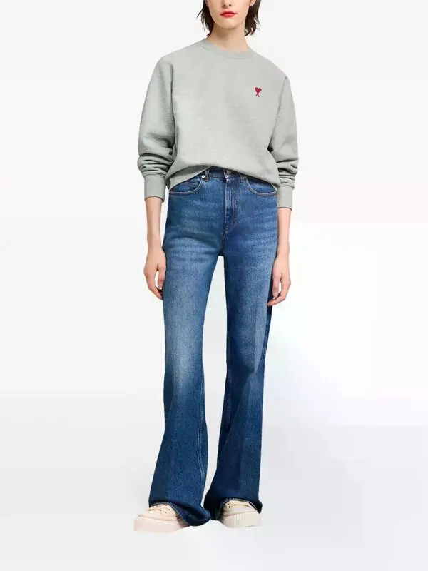 AMI Paris De Coeur Organic-cotton Sweatshirt