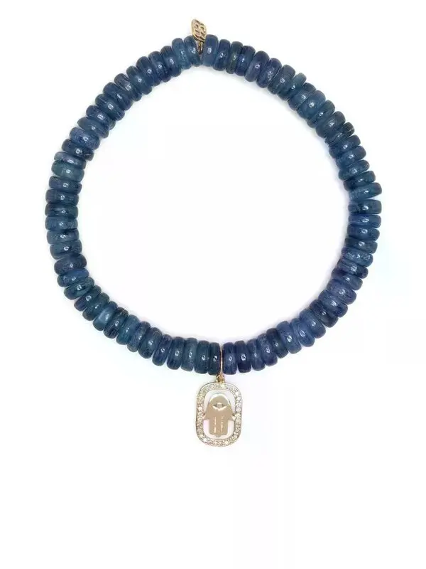 SYDNEY EVAN 14kt Yellow Gold Kyanite Beaded Bracelet - Blue
