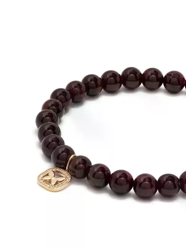 SYDNEY EVAN 14kt Yellow Gold Ruby Beaded Bracelet