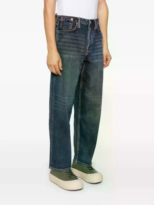 EVISU Logo-print Wide Leg Jeans
