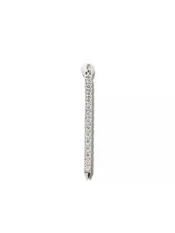 MARIA TASH 18kt White Gold Eternity Bar Diamond Charm - Silver