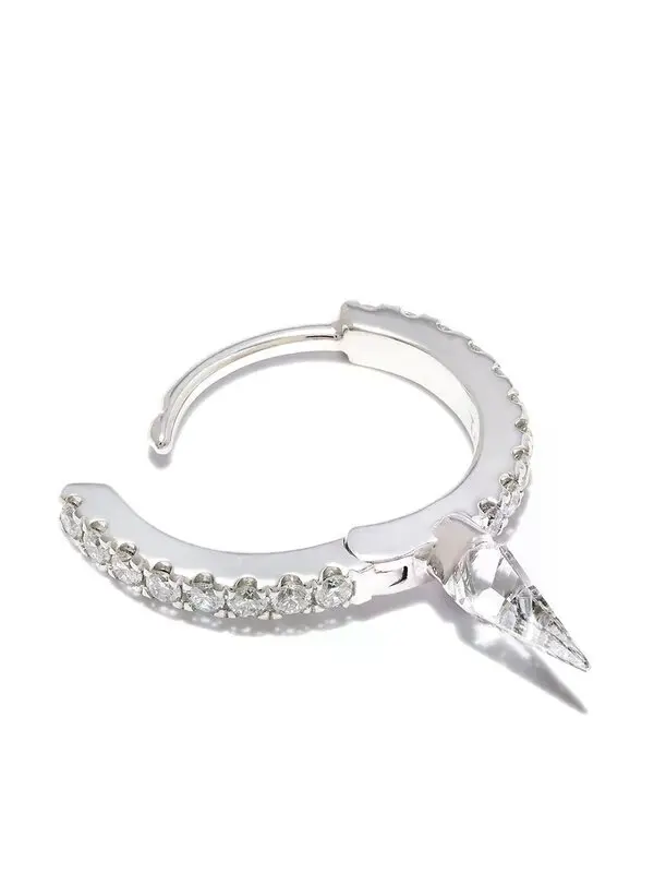 MARIA TASH 18kt White Gold 8mm Short Spike Earring - Silver