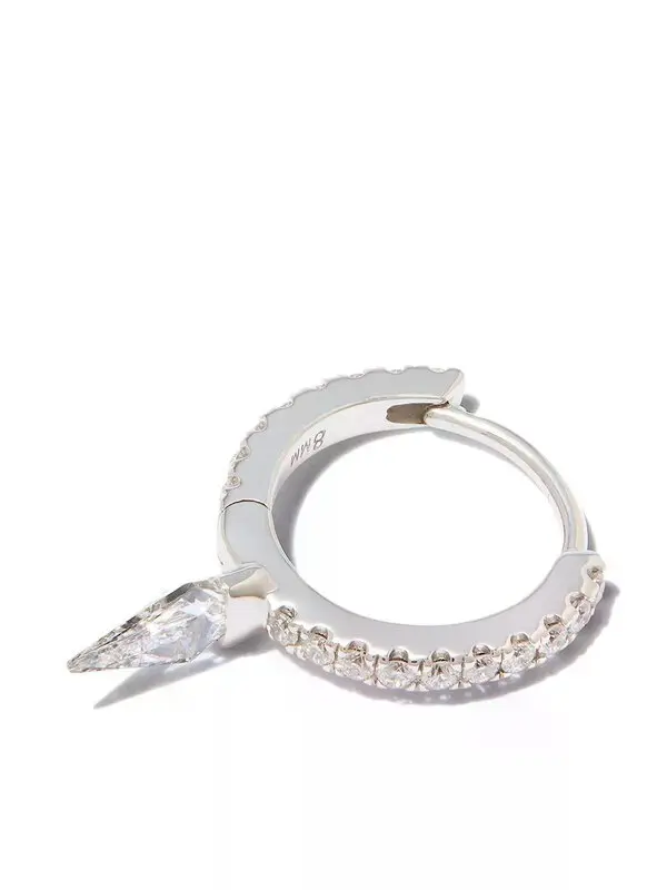 MARIA TASH 18kt White Gold 8mm Short Spike Earring