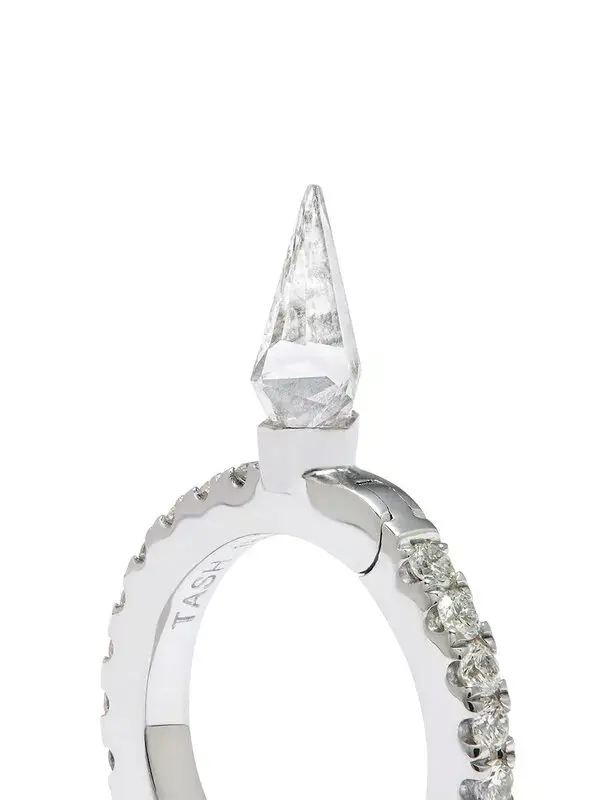 MARIA TASH 18kt White Gold 8mm Short Spike Earring