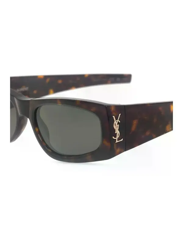 Saint Laurent Rectangle-framed Tortoiseshell Sunglasses