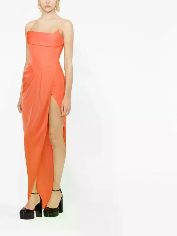 Alex Perry Harland Draped Satin Corset Gown
