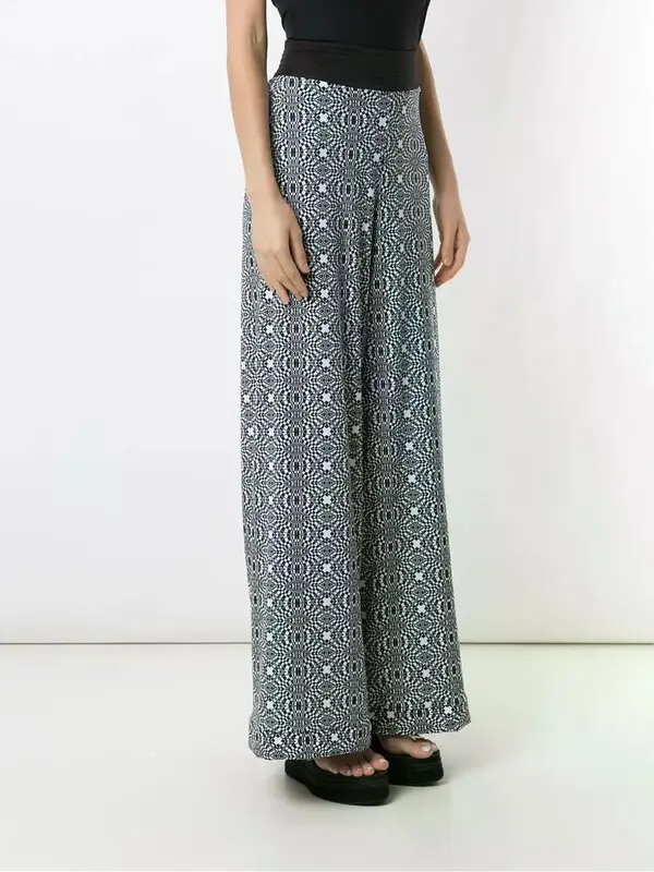 AMIR SLAMA Printed Wide-leg Trousers