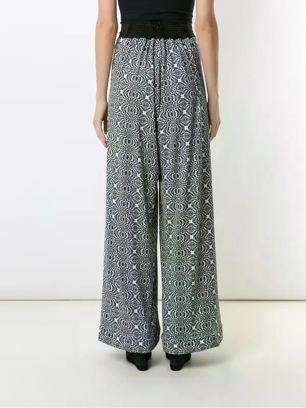 AMIR SLAMA Printed Wide-leg Trousers