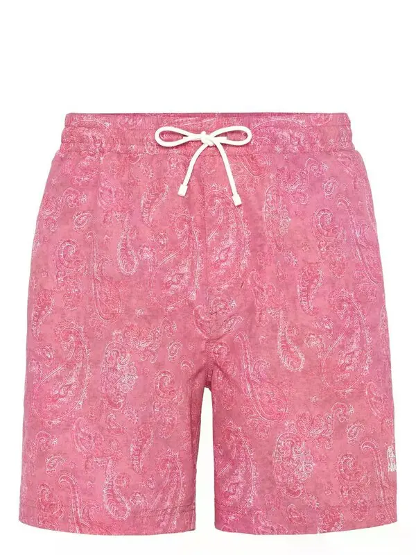 Brunello Cucinelli Paisley-print Swim Shorts - Red