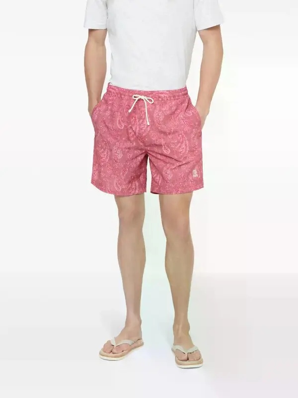 Brunello Cucinelli Paisley-print Swim Shorts - Red