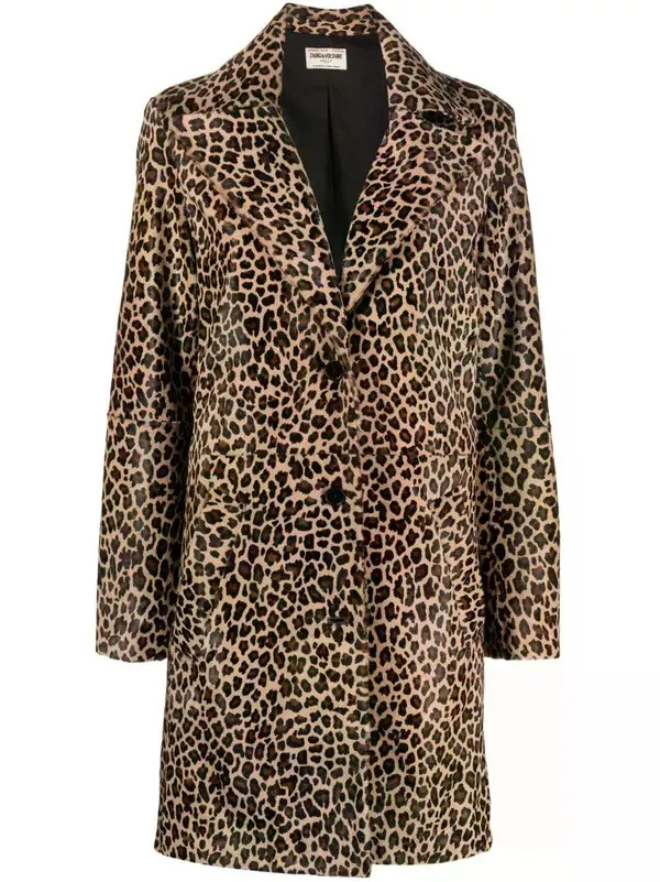 Zadig&Voltaire Leopard-print Calf Hair Coat