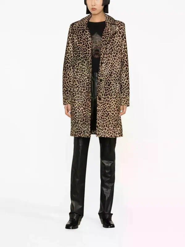 Zadig&Voltaire Leopard-print Calf Hair Coat