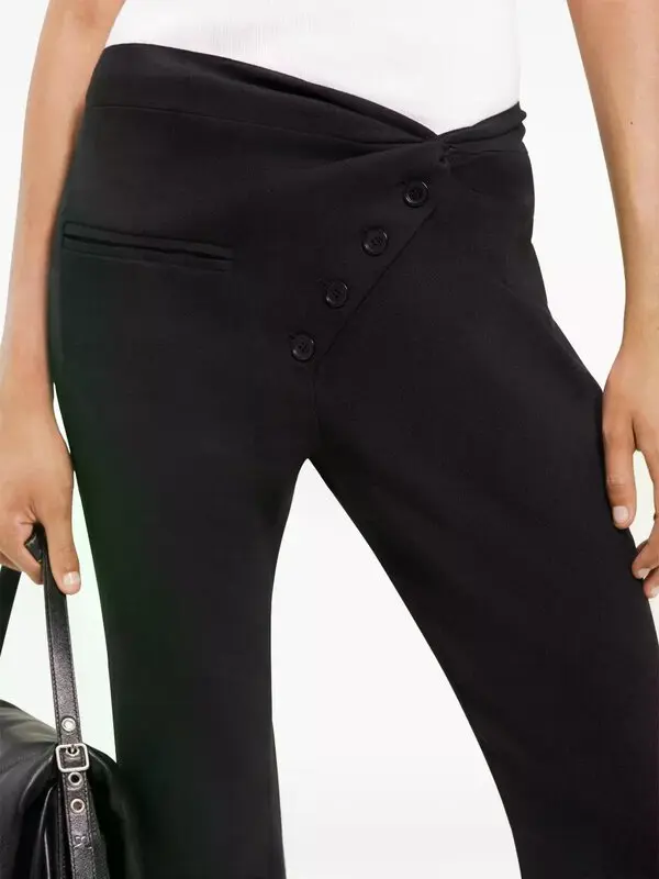 COURREGES Twist-front Bootcut Wool Trousers