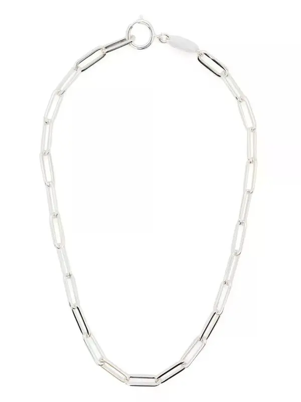 Federica Tosi Polished-effect Cable-knit Necklace - Silver