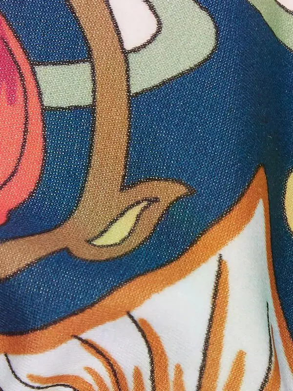 La DoubleJ Tropical-print Bikini Top - Neutrals