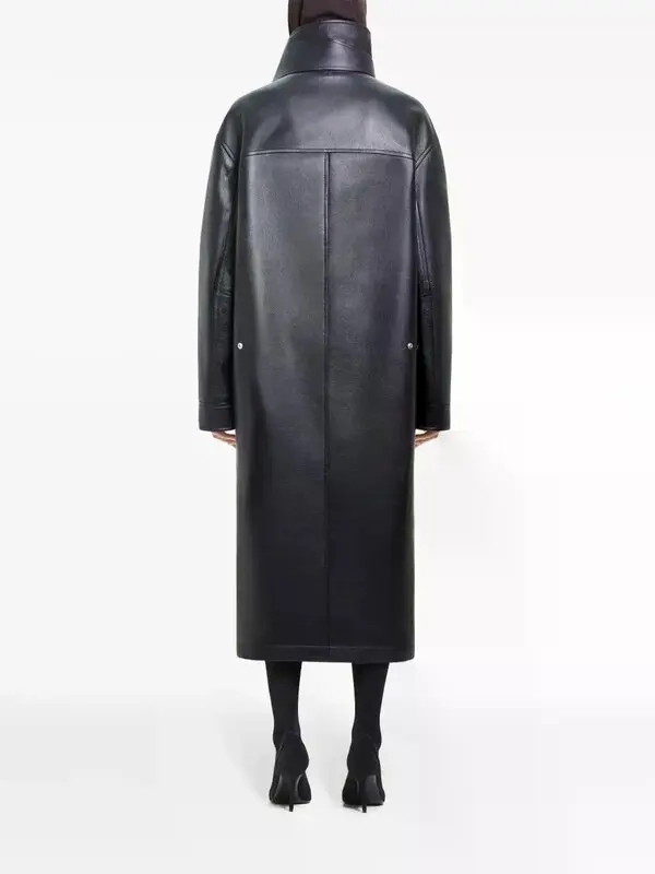 COURREGES Oversized Leather Coat