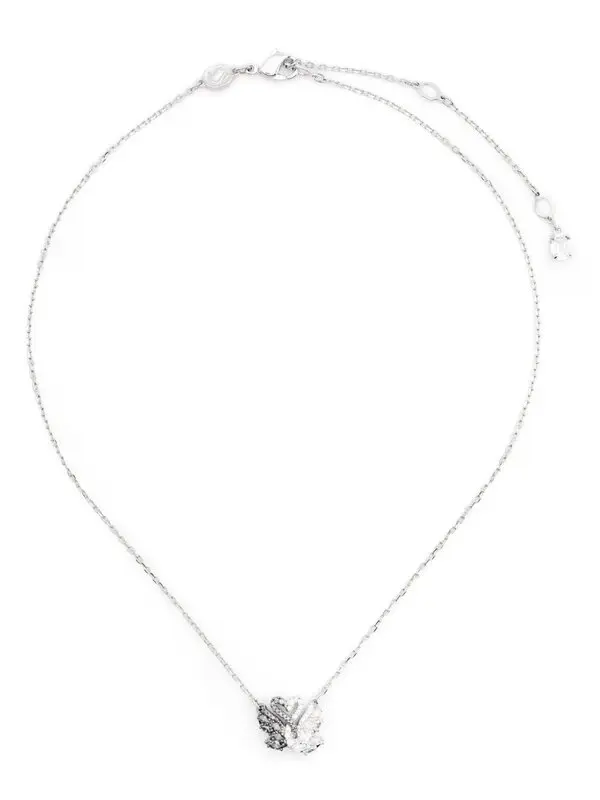 SWAROVSKI Swan Pendant Necklace - Silver