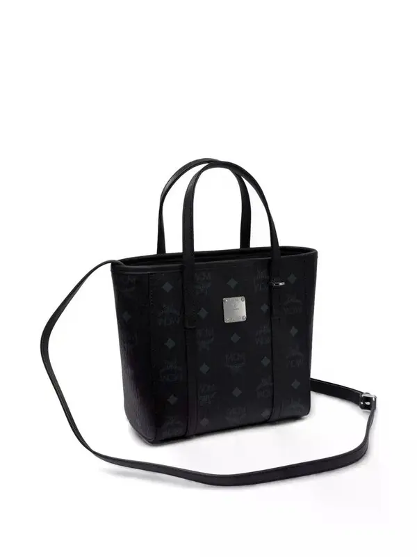 Mcm Leather Tote Bag - Black