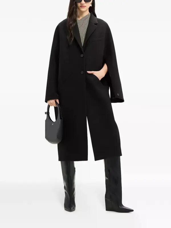 COURREGES Cocoon Logo-appliqué Coat