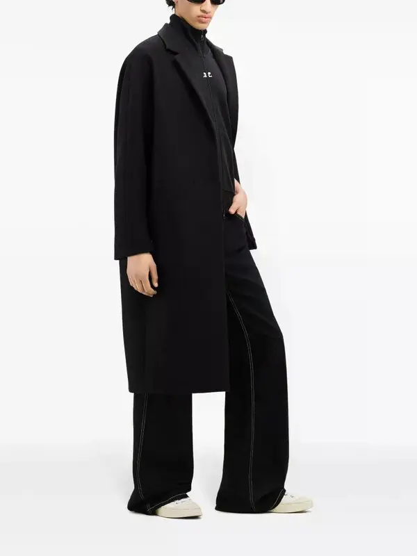 COURREGES Cocoon Logo-appliqué Coat