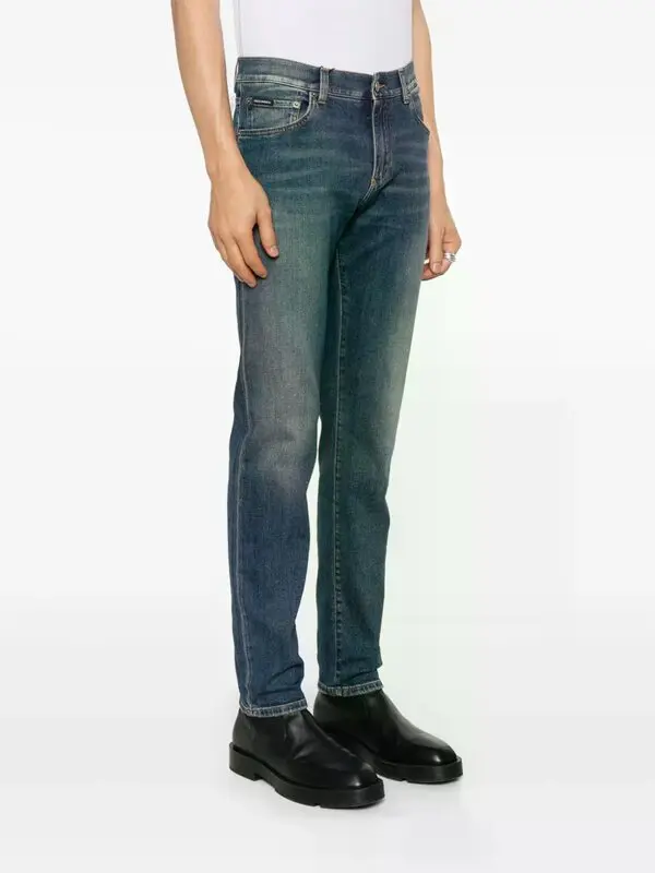Dolce & Gabbana Logo-plaque Slim-fit Jeans