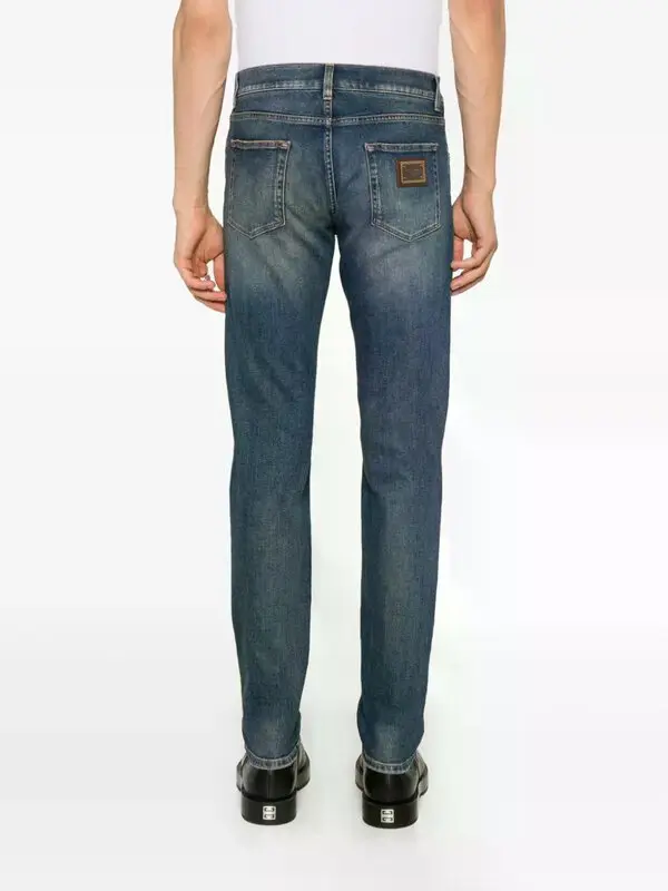 Dolce & Gabbana Logo-plaque Slim-fit Jeans